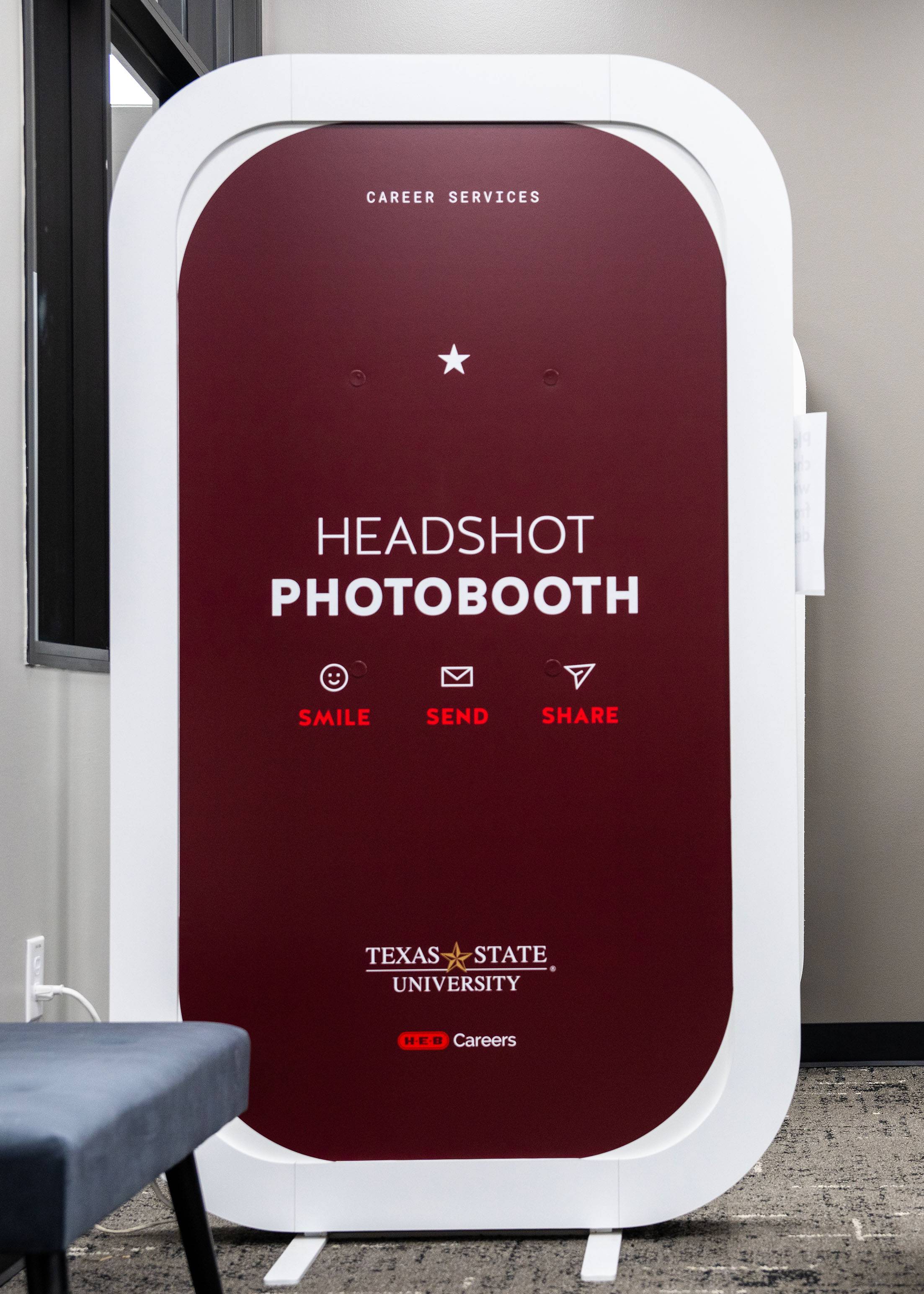 TXST’s Career Services opens professional headshot photo booth for students, staff, faculty, and ...